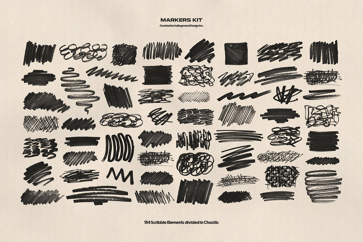 Markers Kit, an Object Graphic by Indieground Design Inc.