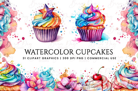 Cupcake Creator Kit Clipart | Food Illustrations ~ Creative Market