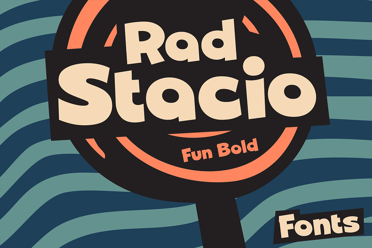 Rad Stacio - Fun Bold Fonts, a Sans Serif Font by Konstantine Studio