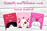 Printable Mini Valentine's Day Cards | Creative Market