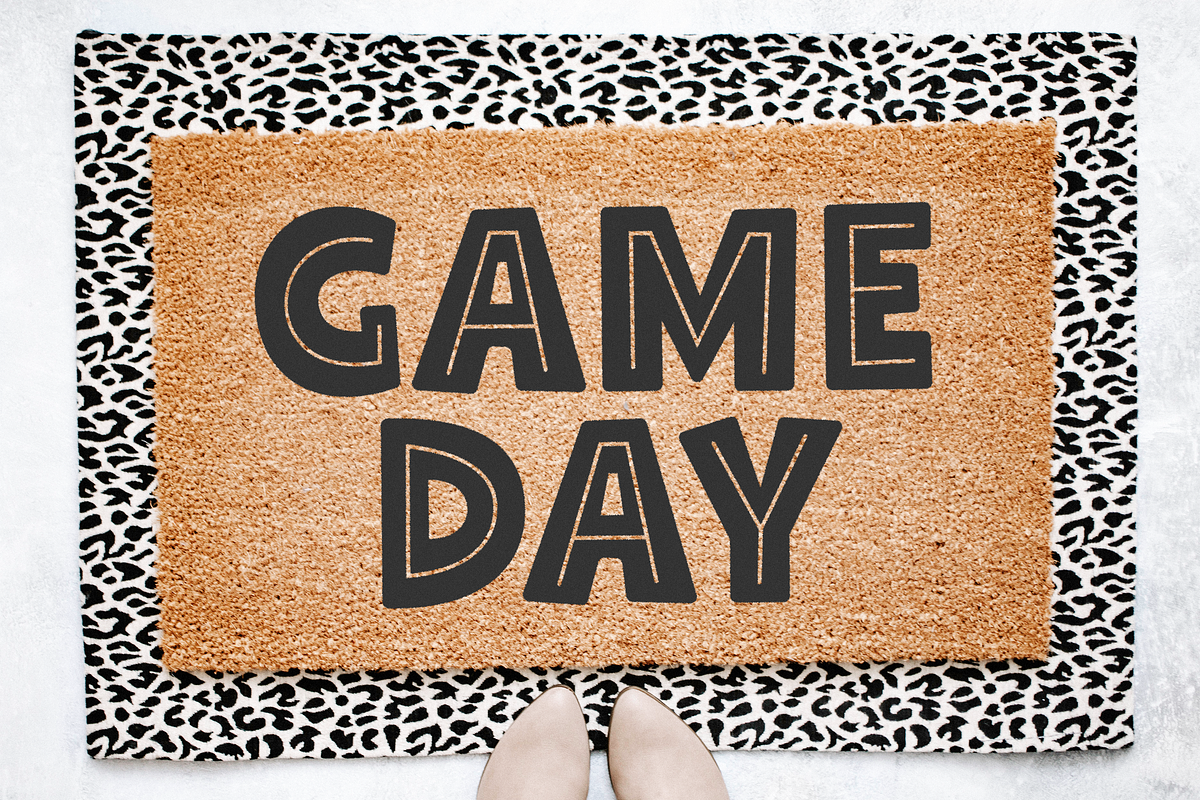 Touchdown | Cute Inline Font, a Sans Serif Font by KA Designs