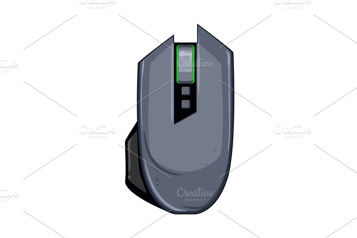 accessories game mouse cartoon, an Object Illustration by pikepicture