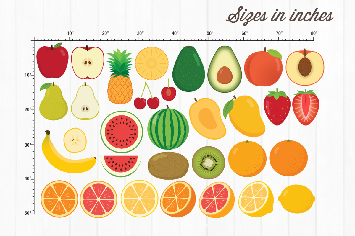 Fresh Fruit Clip Art, an Illustration by cloudstreetlab