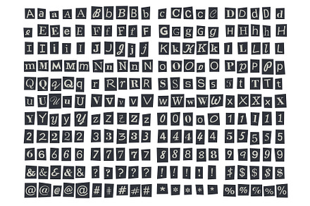 Journal cut letters and symbols set | Graphic Objects ~ Creative Market