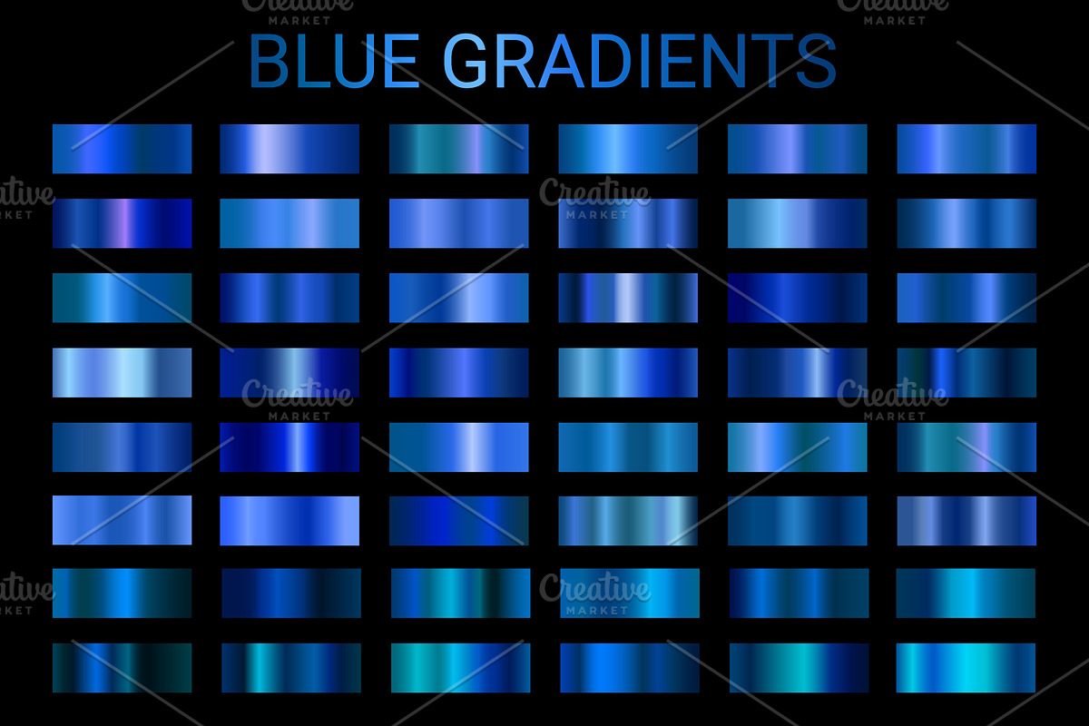 BLUE GRADIENTS COLOR GRADATION VECTOR