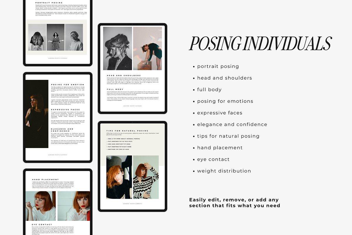 Photography Posing Guide Template