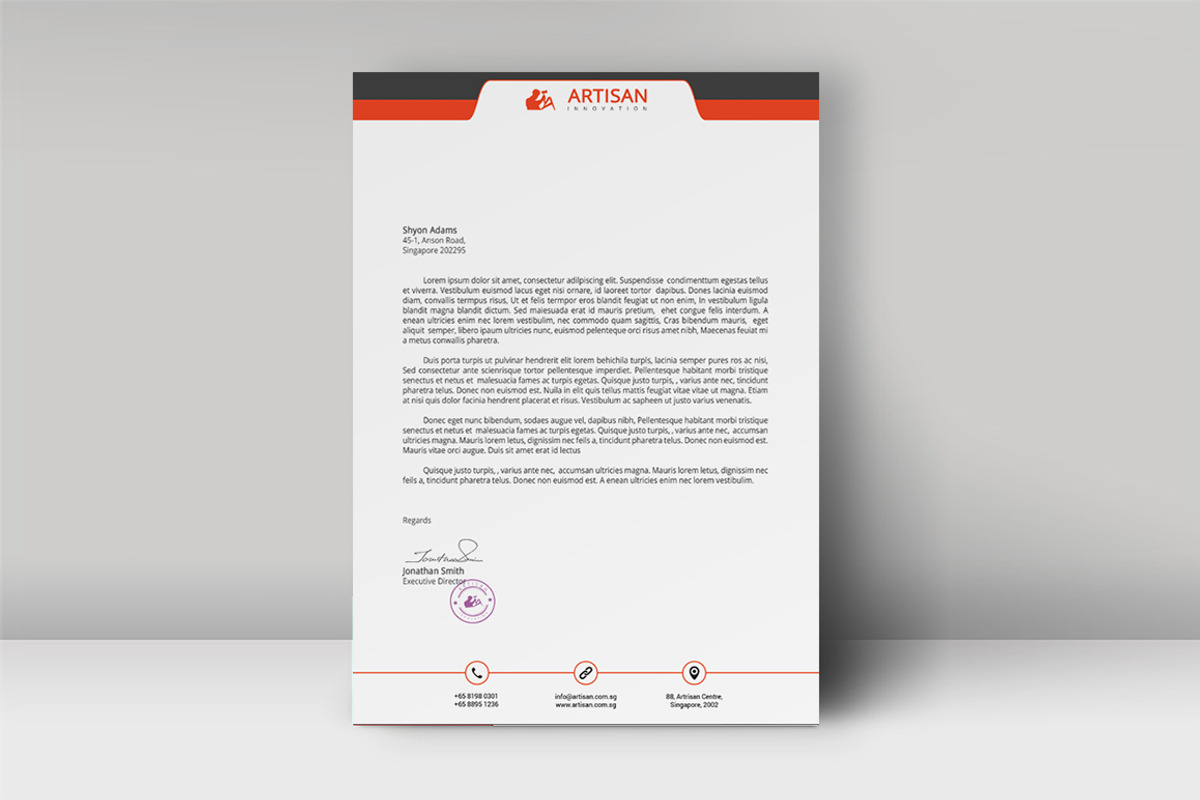 Letterhead Template, a Stationery Template by artisanHR