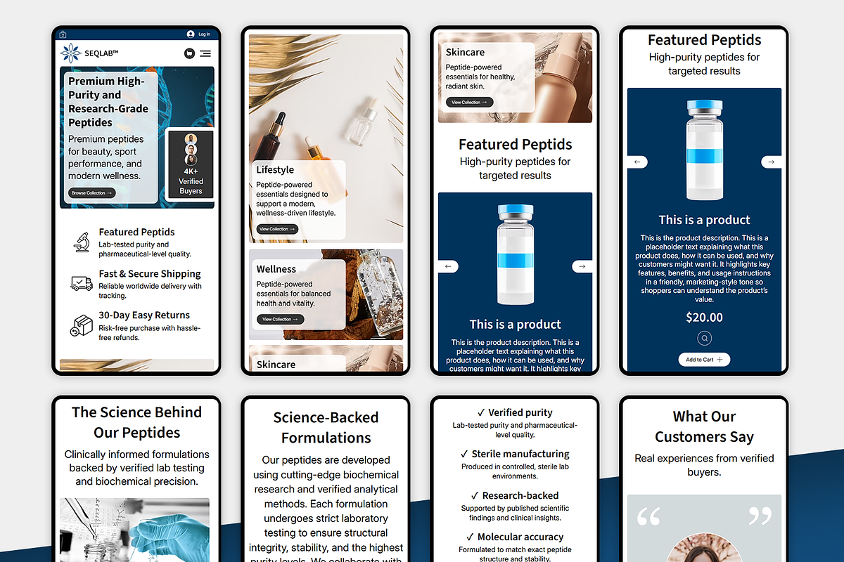 Peptide / Serum - Wix Studio Website, a Wix Template by Kitteeh