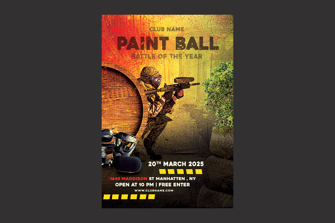 Paintball Flyer, a Flyer Template by DSGraphicDesign