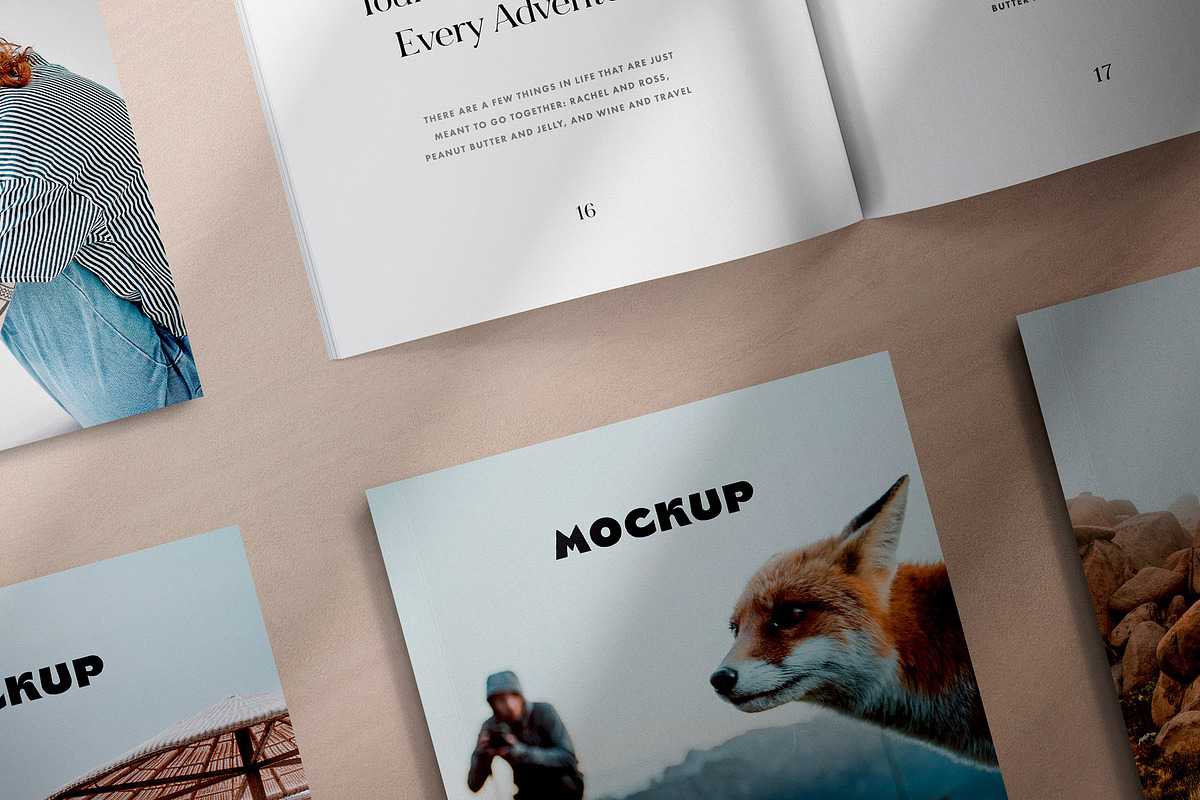 Square Magazines Layout Mockup, a Books & Magazine Mockup by Design Squad