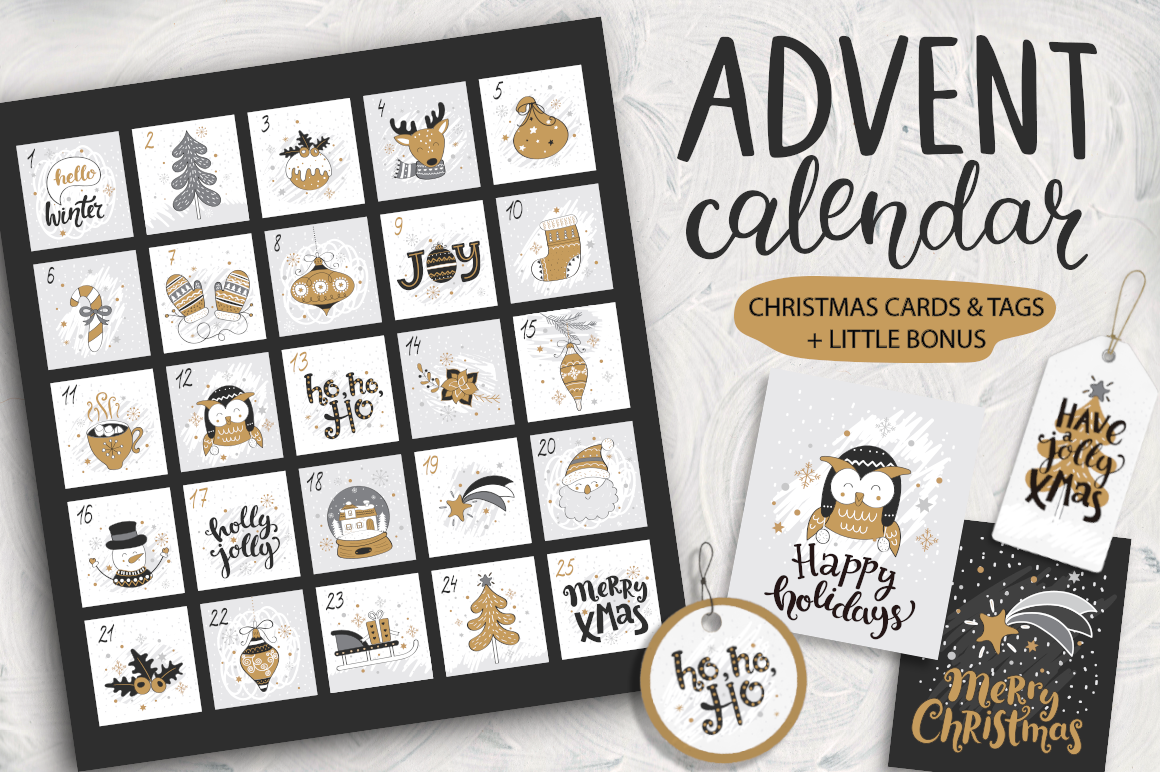 Christmas advent calendar., an Illustration by tanda_V
