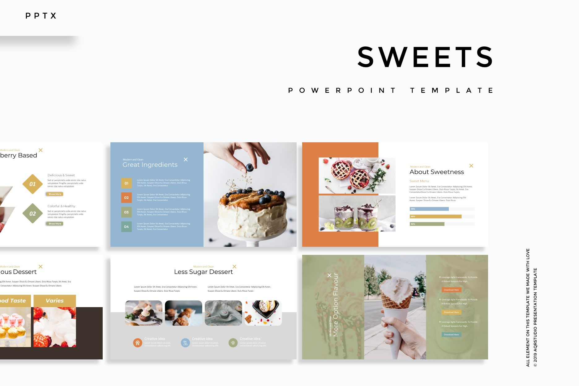 Sweets - Powerpoint Template, a Presentation Template by AQR Studio