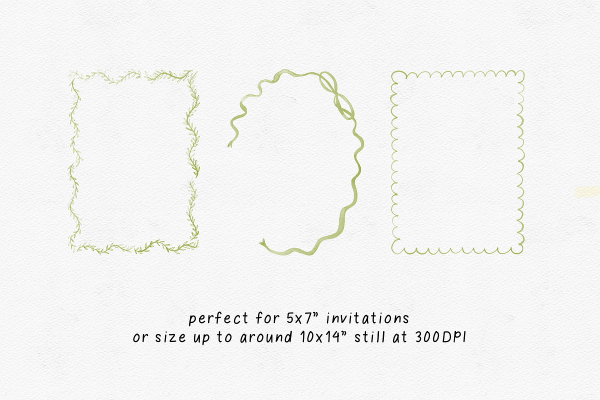 15 Cute Watercolor Frames + Borders, an Object Graphic by Design by Laney