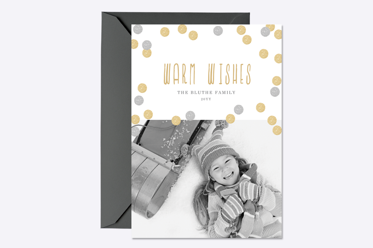 Warm Wishes Holiday Card Template, a Card Template by origamiprints