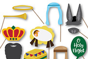 Christmas Nativity Photo Booth Props, an Animal Illustration by ...