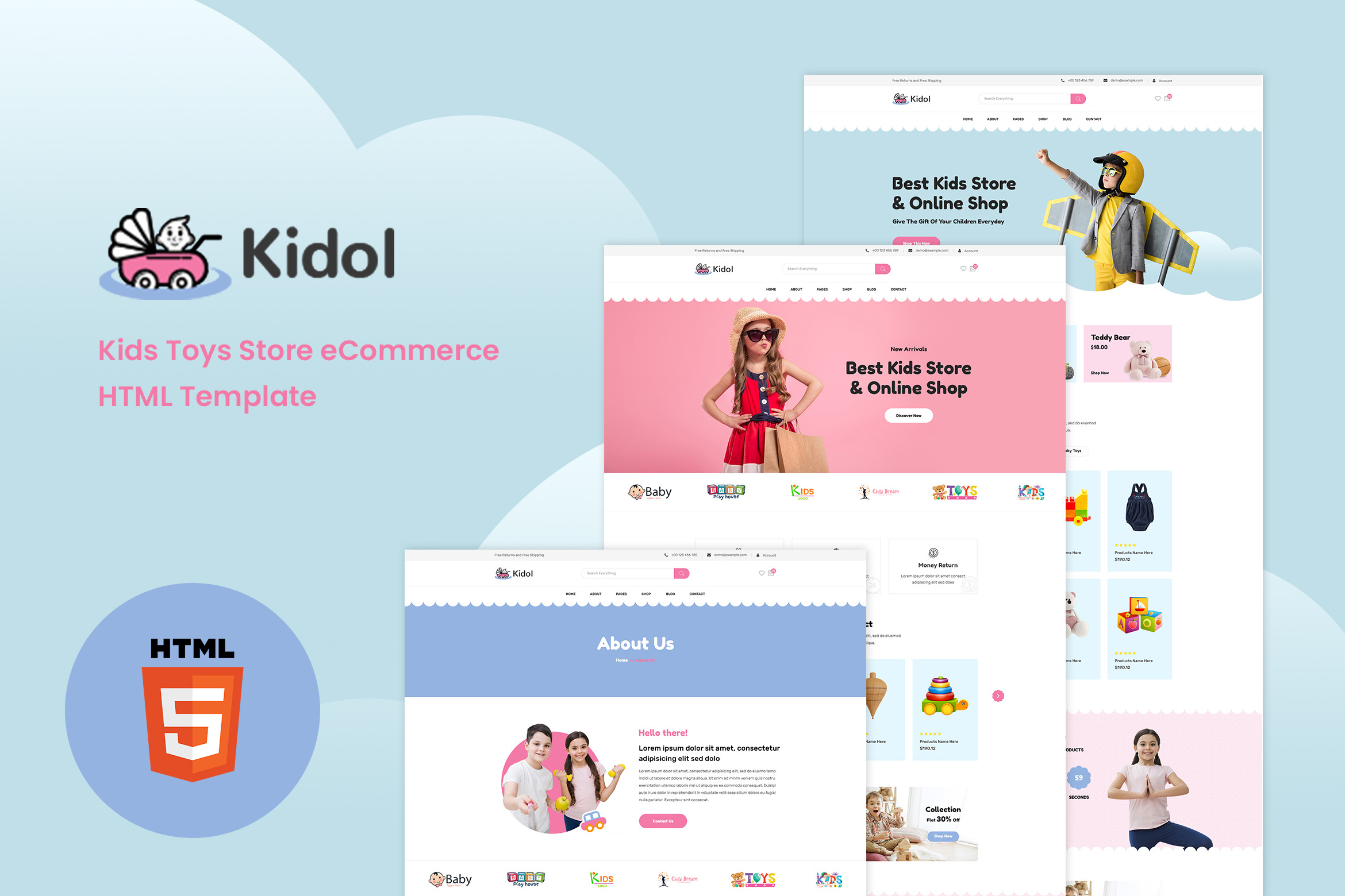 Kids Toys Store Website Template, a Bootstrap Template by HasThemes ...