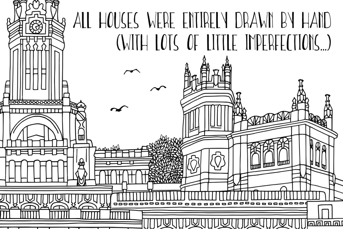 Cities in Europe - hand drawn set, an Illustration by Franzi draws