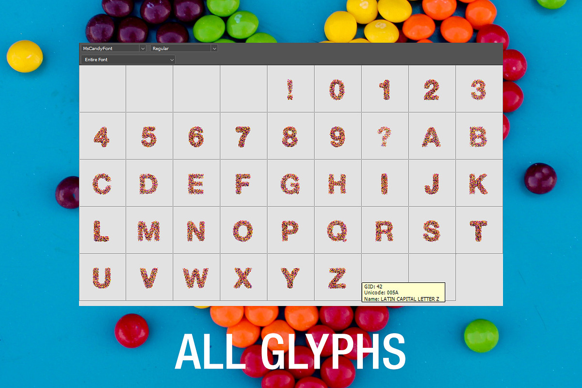 Ms Candy Opentype Bitmap Font & PNGs | Creative Market