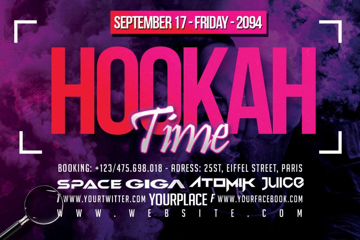 Hookah Time | Shisha Flyer Template, a Flyer Template by GIGA-TEMPLATE ...