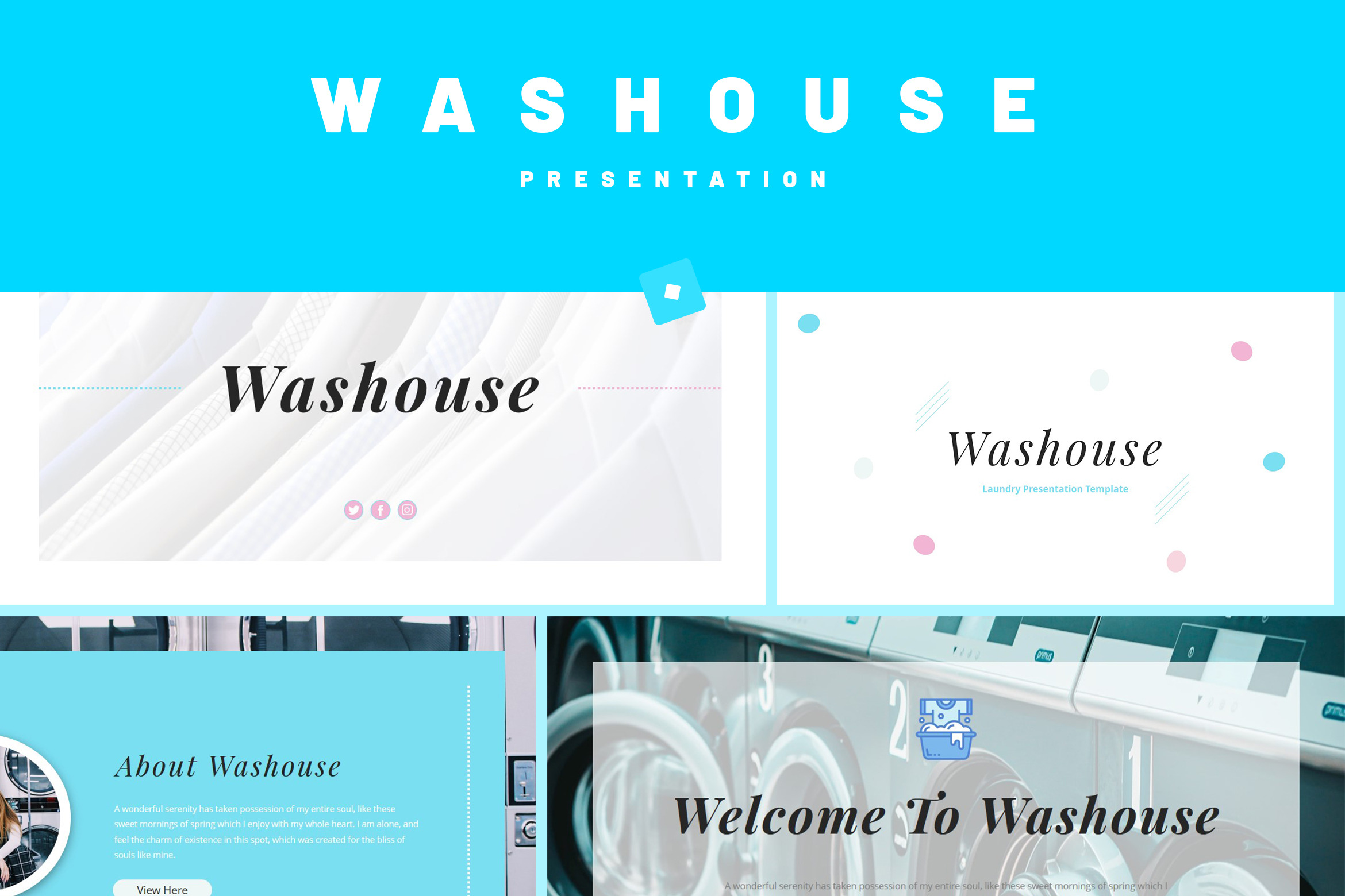 Washouse - Laundry Power Point, a Presentation Template by Raseuki