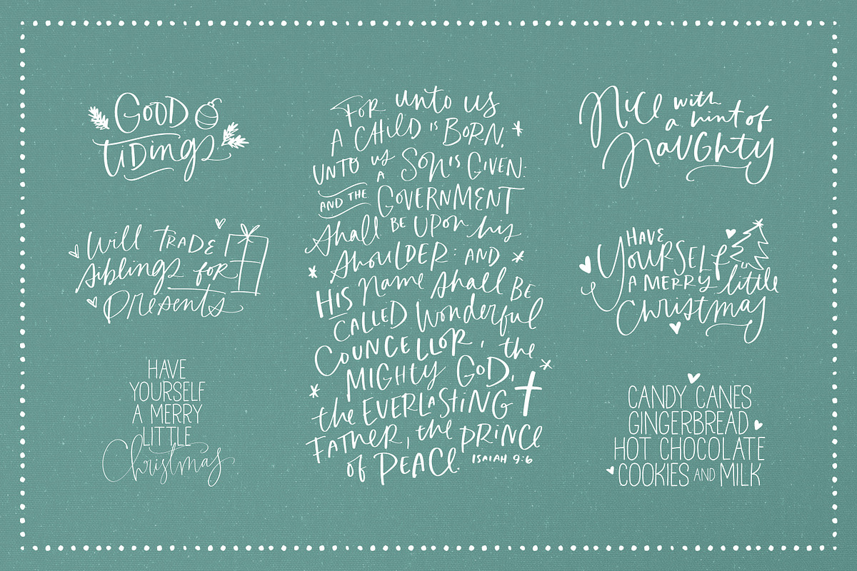 The Christmas Express Lettering Pack, an Object Graphic by Callie Rian ...