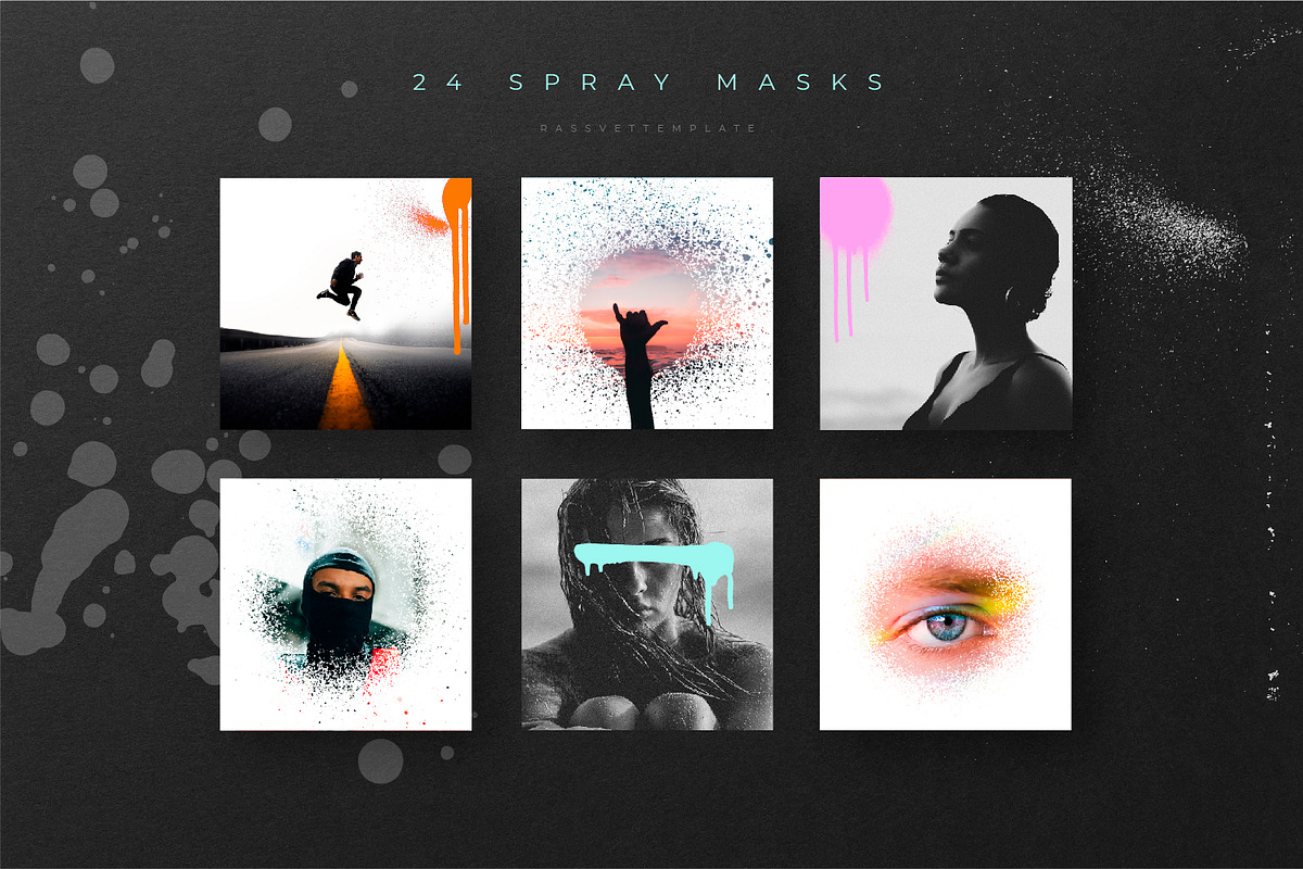 100 Overlay Shapes Instagram Masks, a Social Media Template by The Muza