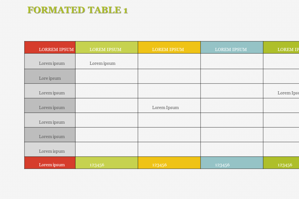 Creative Tables Pack 1 PowerPoint, a Presentation Template by Yes ...