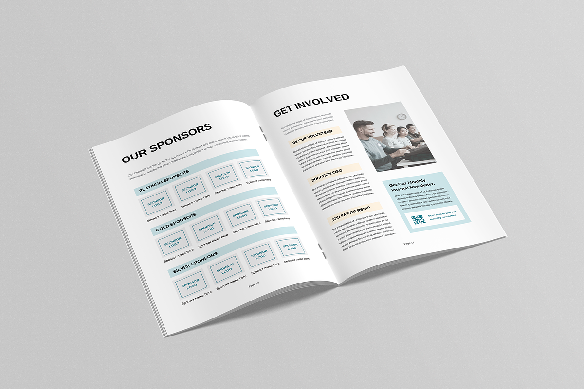 Nonprofit Event Program Booklet, a Brochure Template by Leaflove