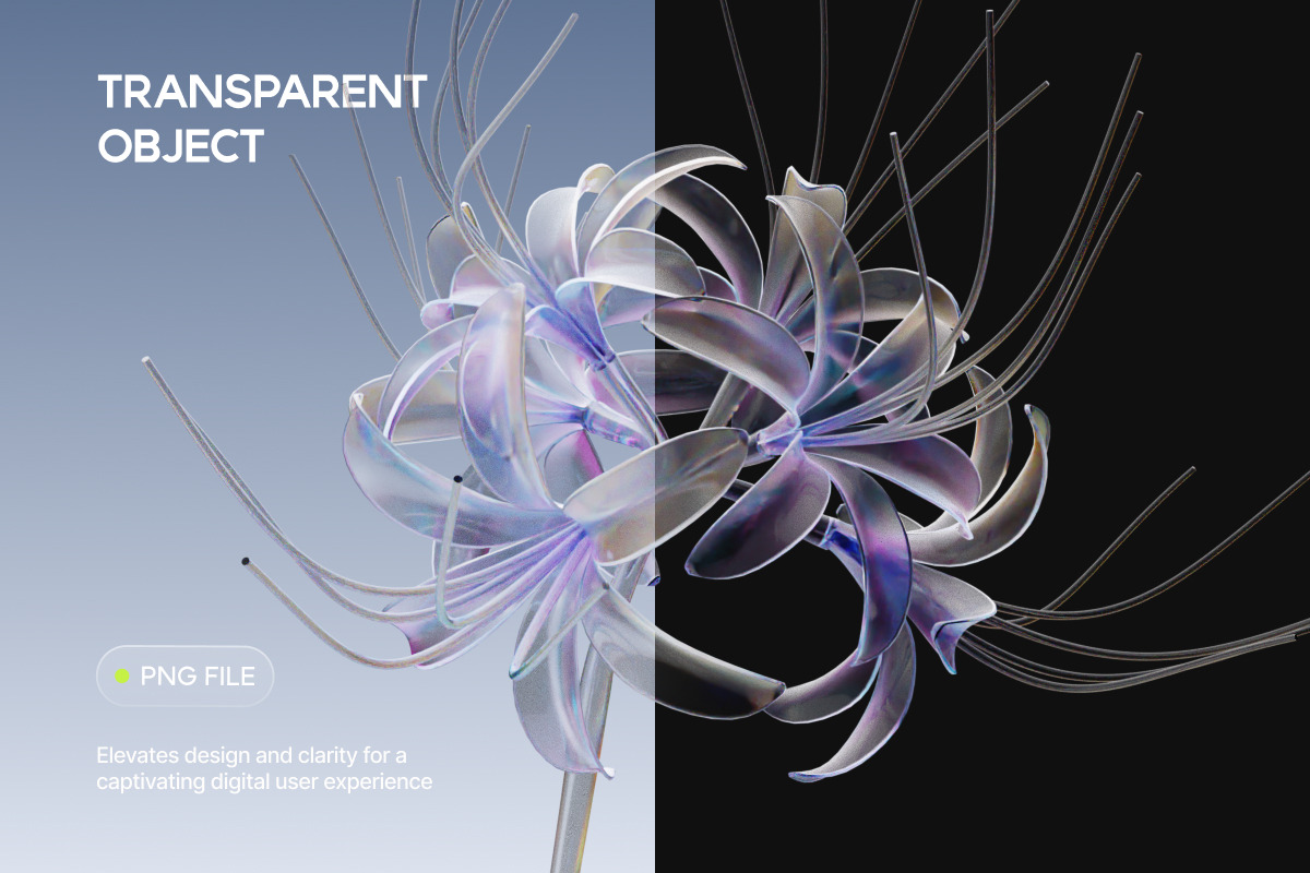 3D Glass Flowers