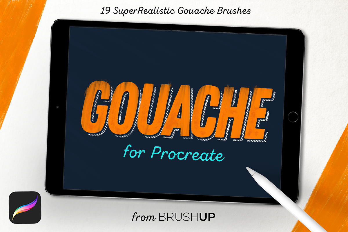 Gouache for Procreate, a Brush Add-On by BrushUp