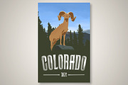 Colorado Travel Poster, an Illustration by blue67sign
