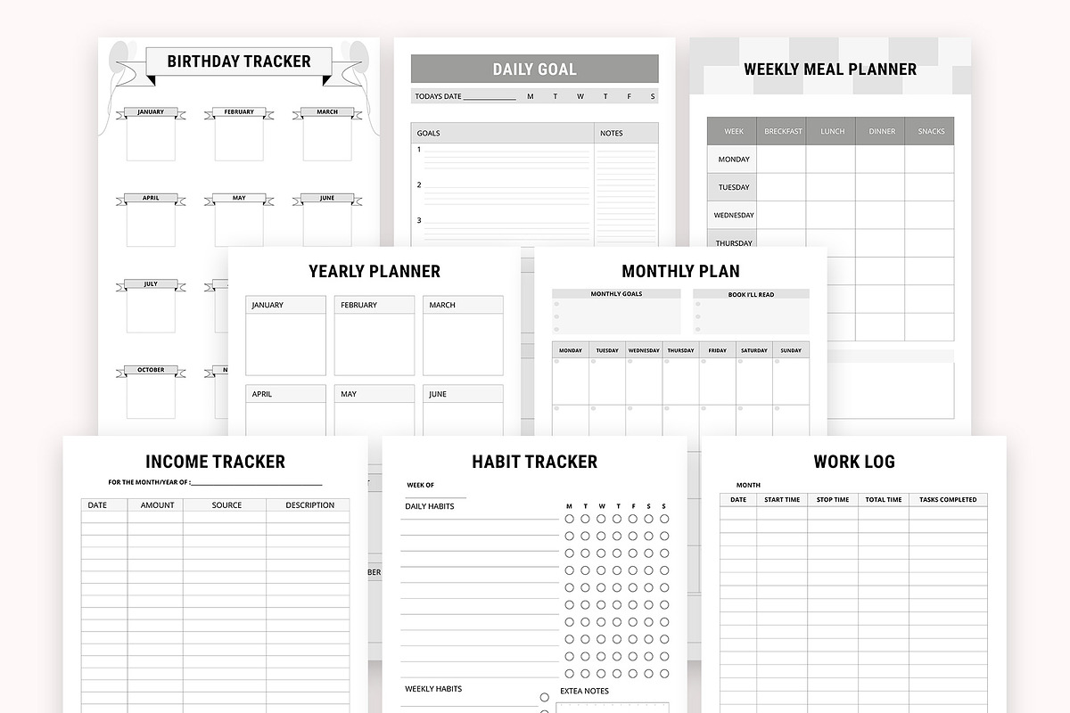 Ultimate Planner Bundle Pack 2024-27, a Stationery Template by ROJI CREATOR