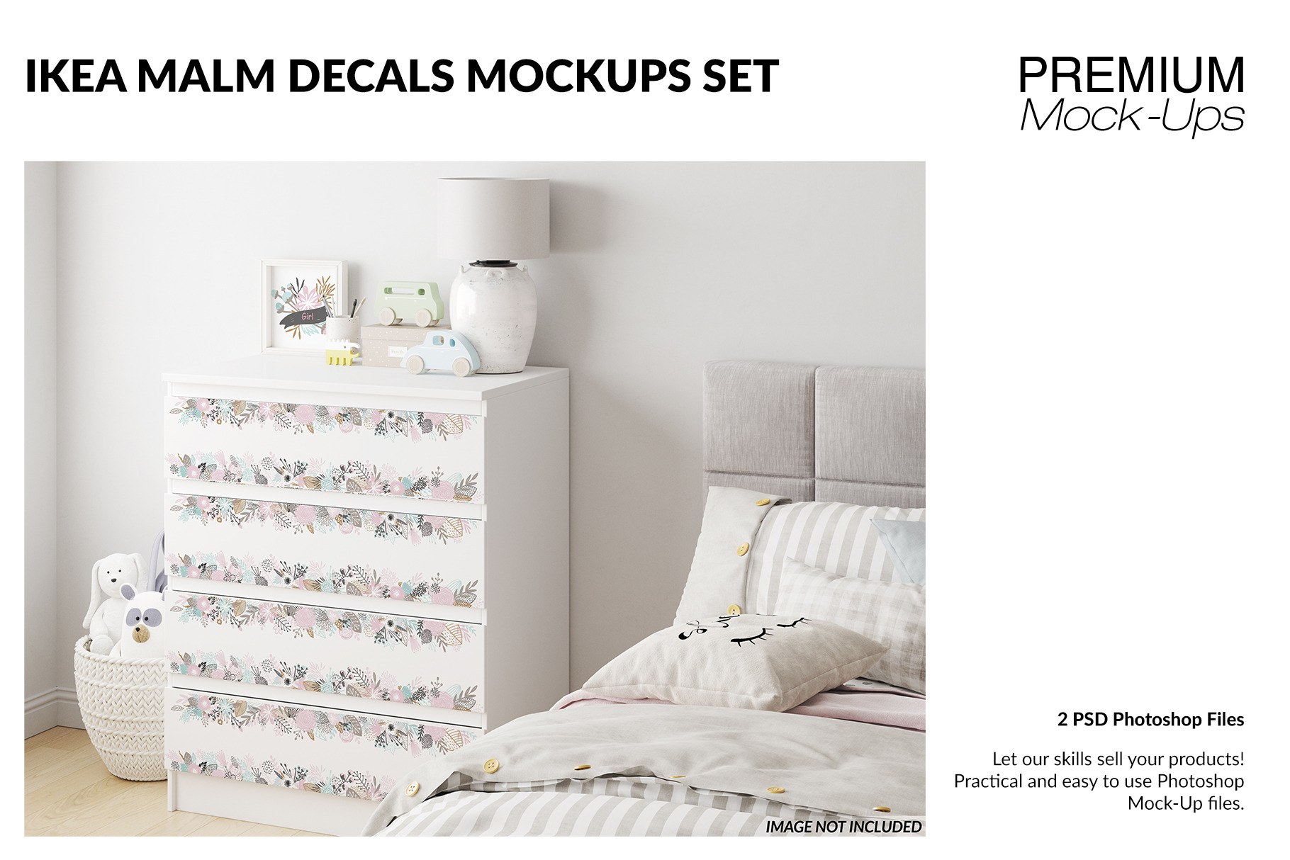 Ikea MALM Decals Mockup Set, a Product Mockup by mock-ups