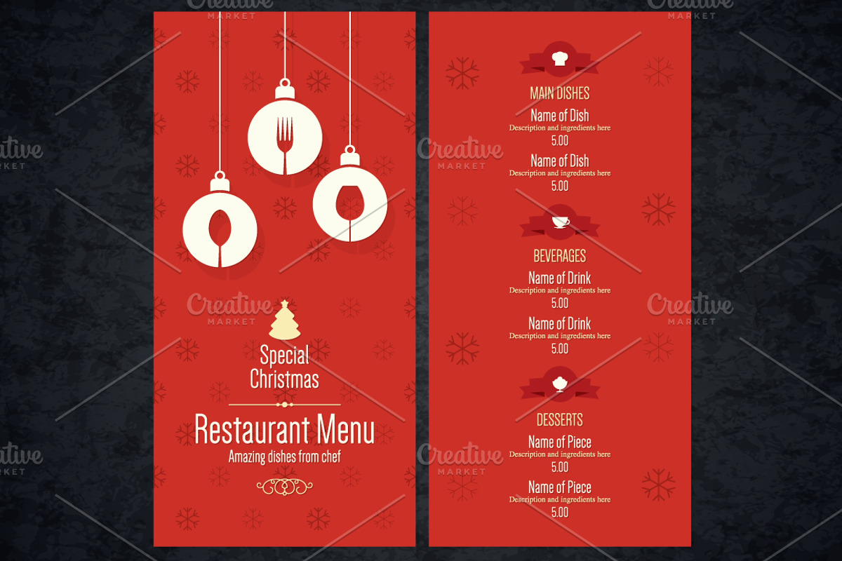 Special Christmas festive menu, a Brochure Template by Restaurant Menu ...