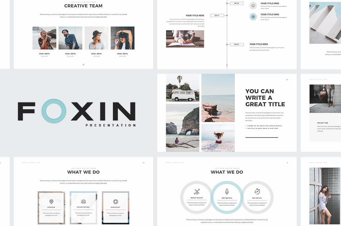 Foxin PowerPoint Template, a Presentation Template by ThemeDevisers