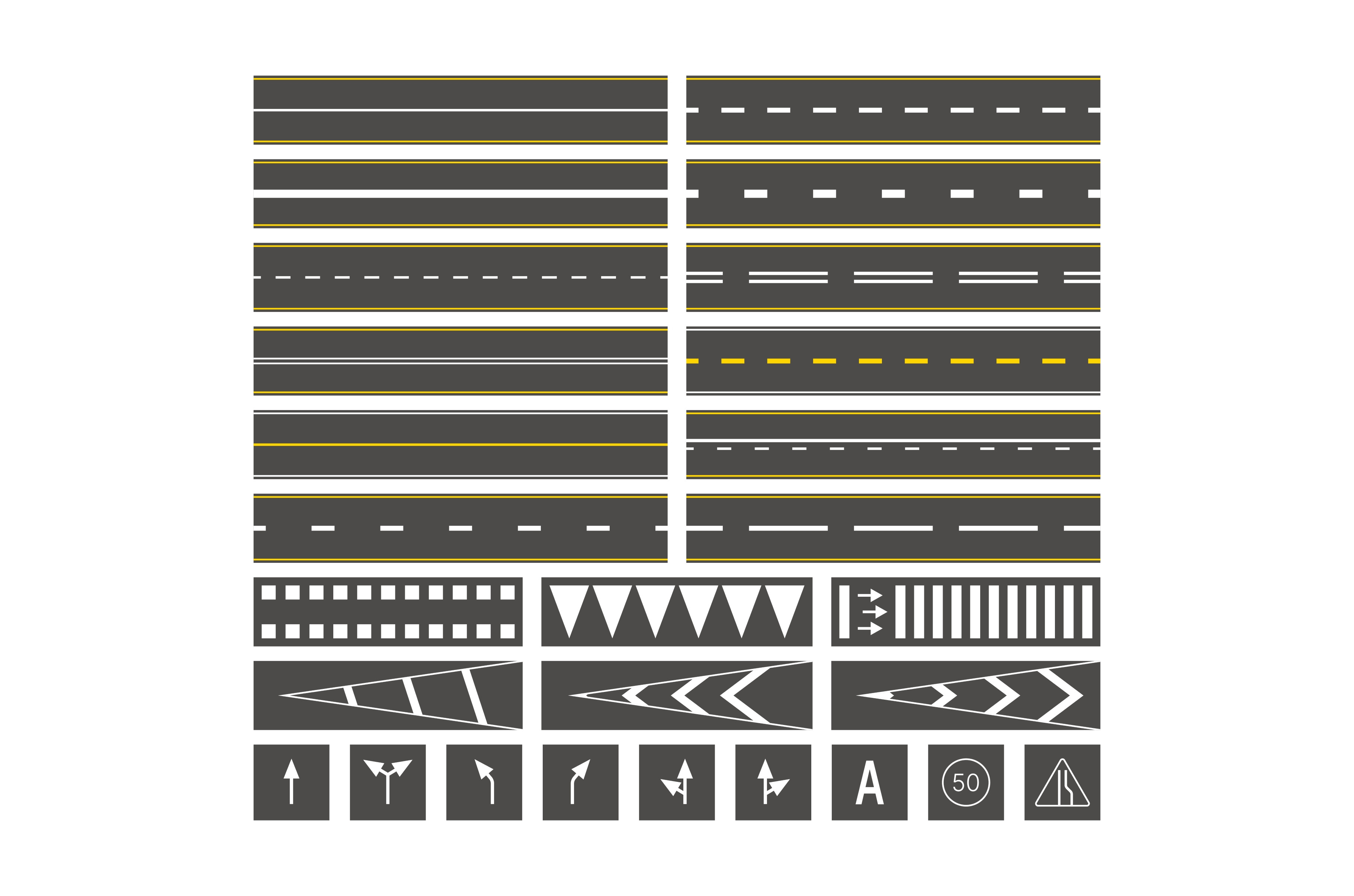 Road marks. Street lines on asphalt, a Background Graphic by Onyx