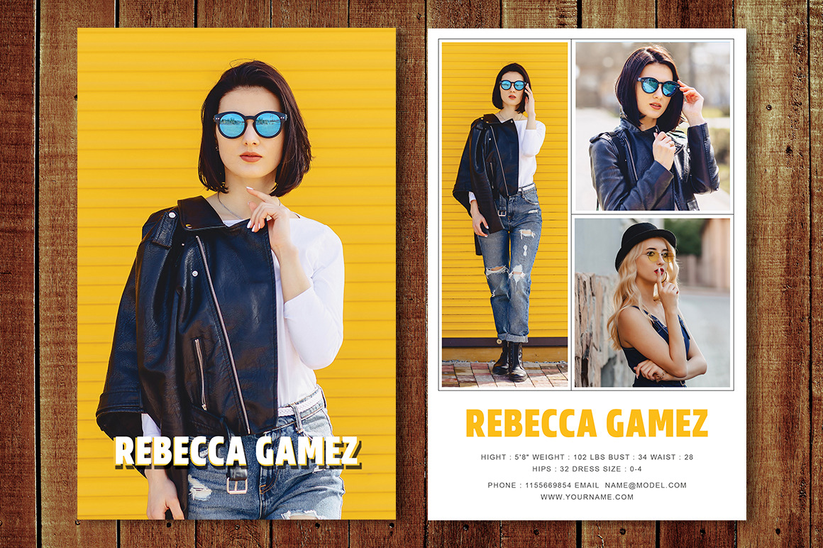 Modeling Comp Card V21, a Card Template by Madhabi Studio