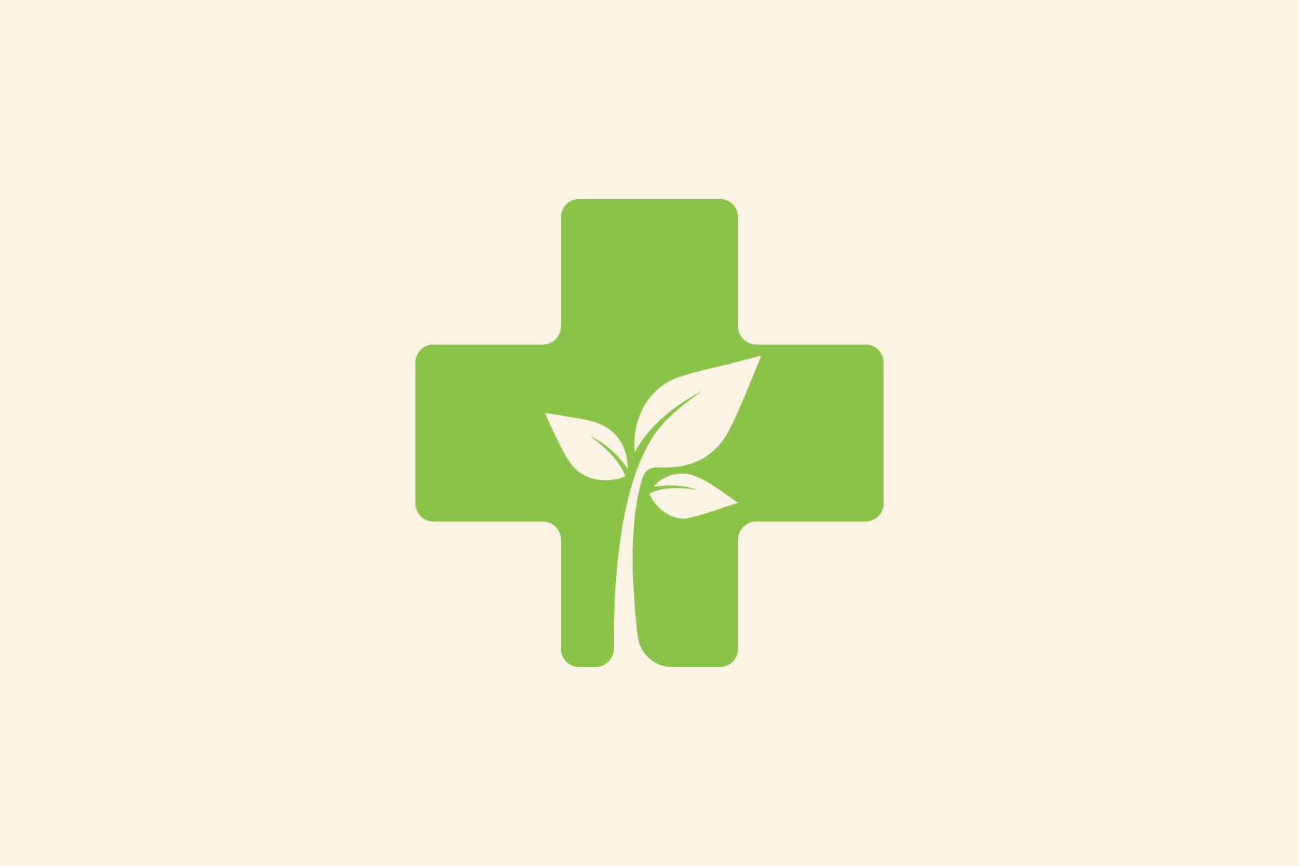 leaf cross logo design vector nature | Creative Market