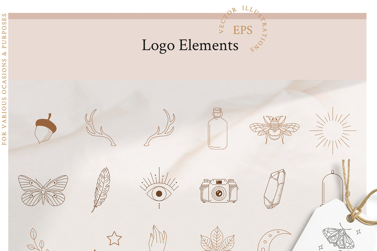 Logo Elements Collection | 50 pieces, a Decorative Illustration by ...
