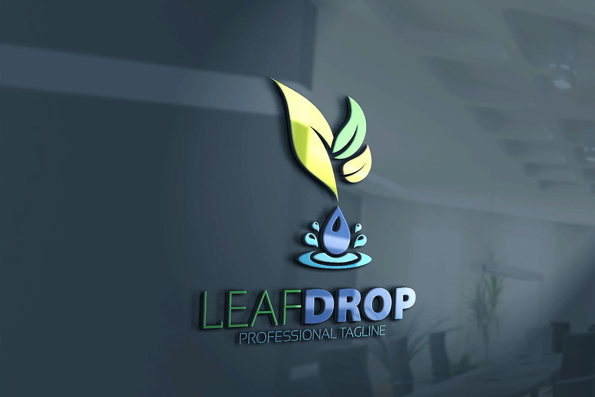 Leaf Drop Logo, a Branding & Logo Template by essegraphic