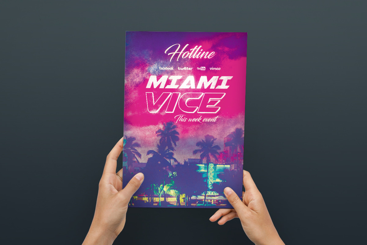 Miami Vice - Flyer / Poster, a Flyer Template by VectorMedia