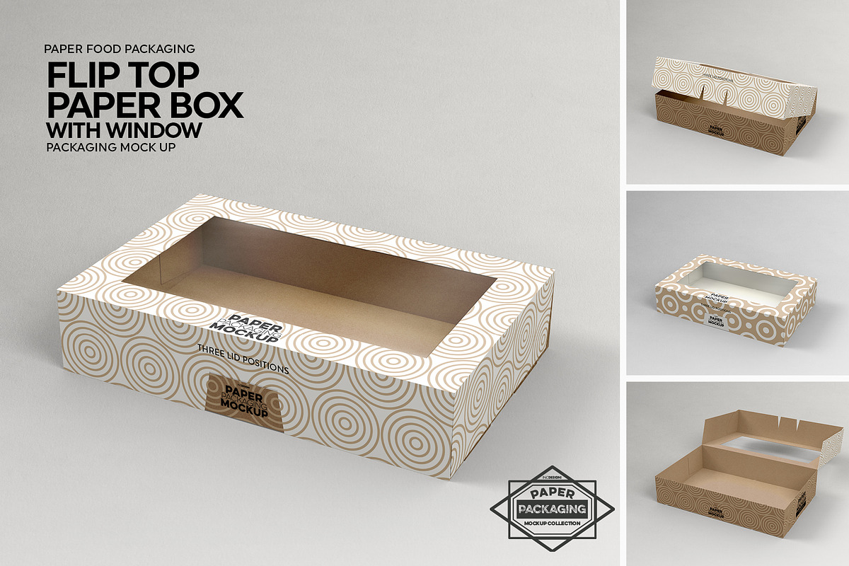 FlipTop Window Box Mockup, a Cups & Container Mockup by INCDesign