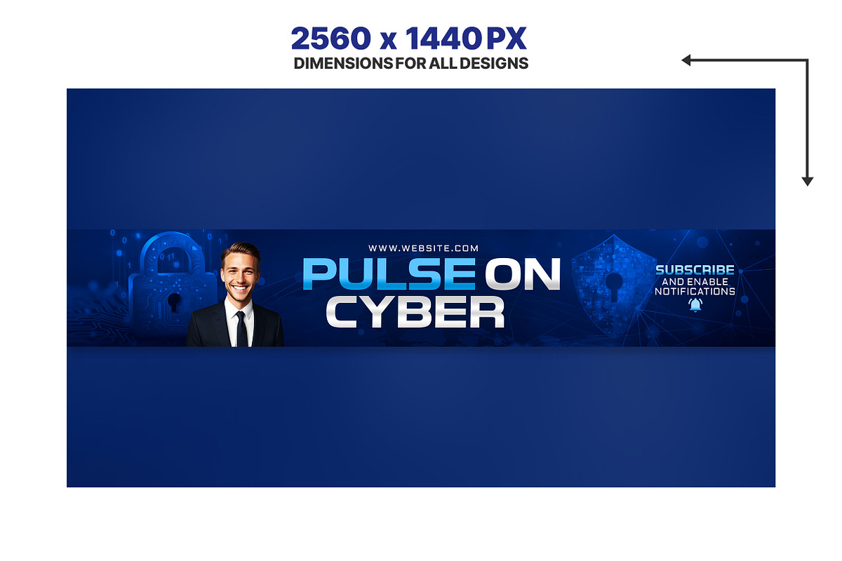 Tech Youtube Banner Bundle Pack 1 | Creative Market