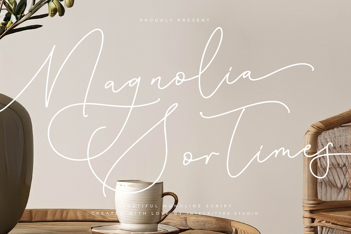 Magnolia Sortimes, a Script Font by Integritype Studio | Creative Market