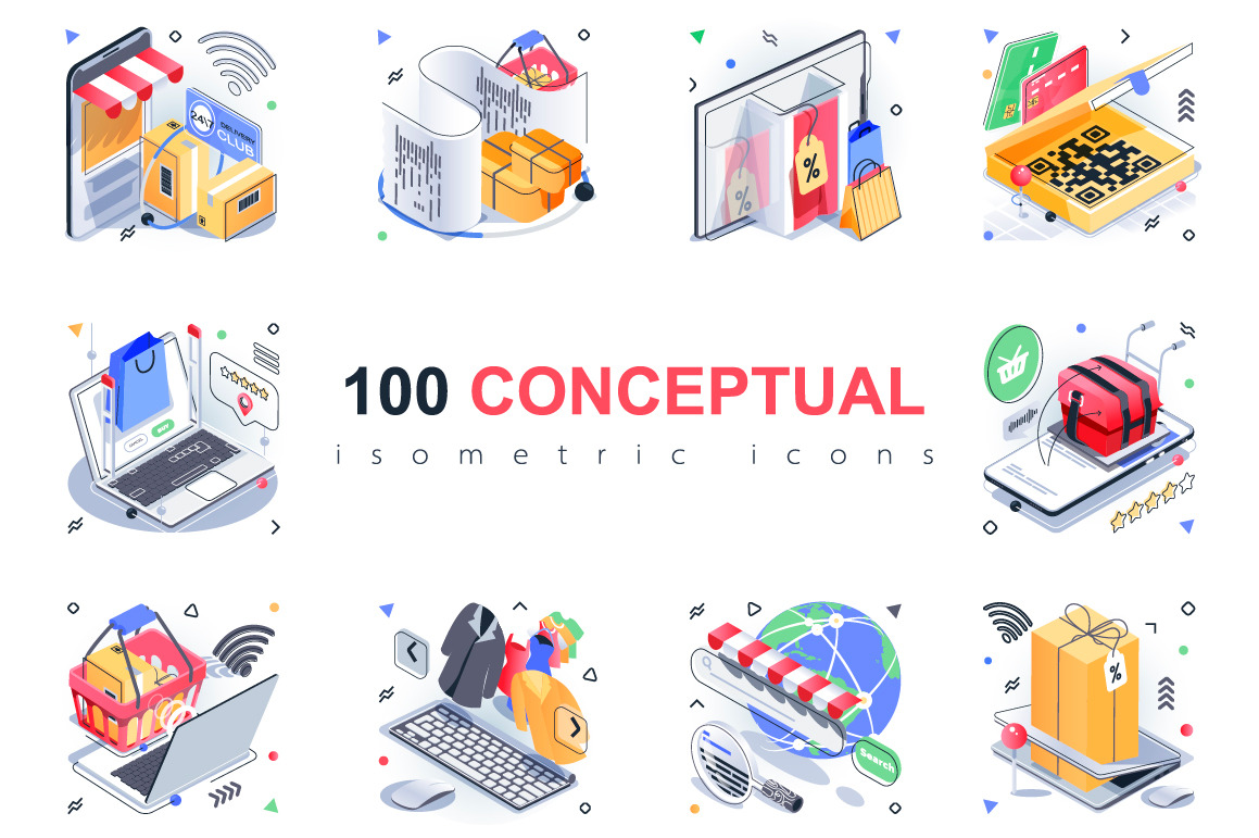 Isometric 3D Icons Pack | Icons ~ Creative Market