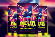 Neon Night Flyer Template, a Flyer Template by Flyermind