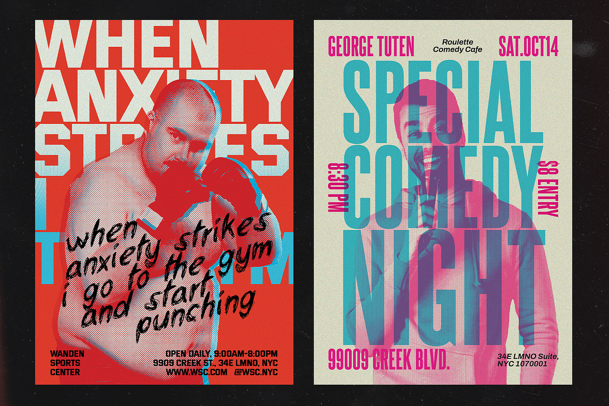 Risograph Poster Templates