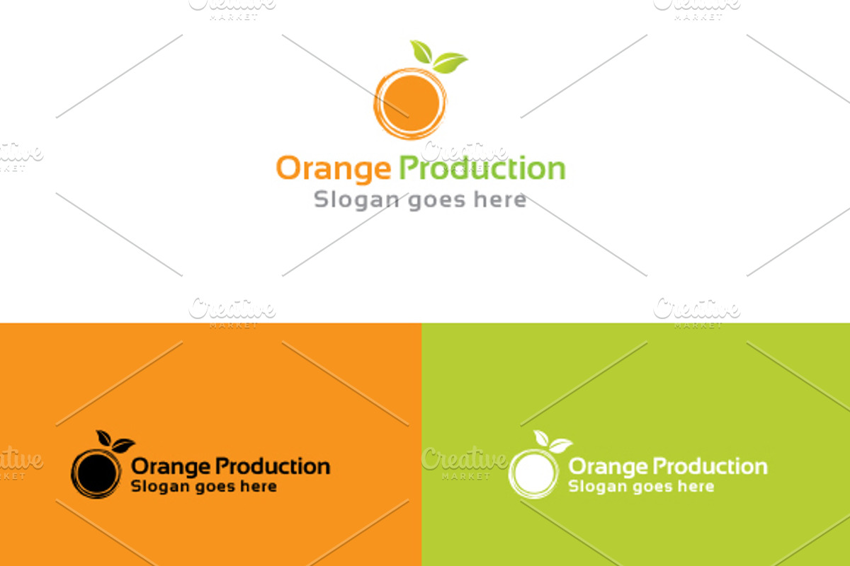 Orange Production Logo, a Branding & Logo Template by felicidads