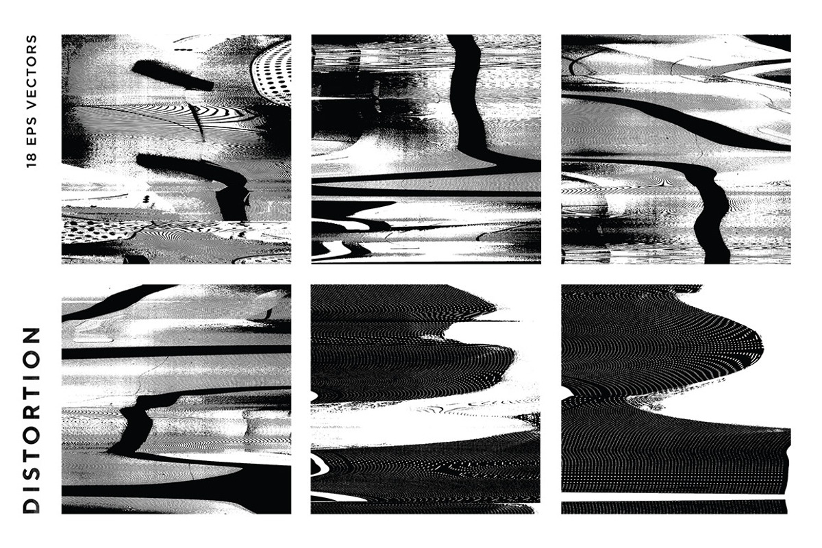 Distortion EPS Vectors, a Texture Graphic by RuleByArt | Creative Market