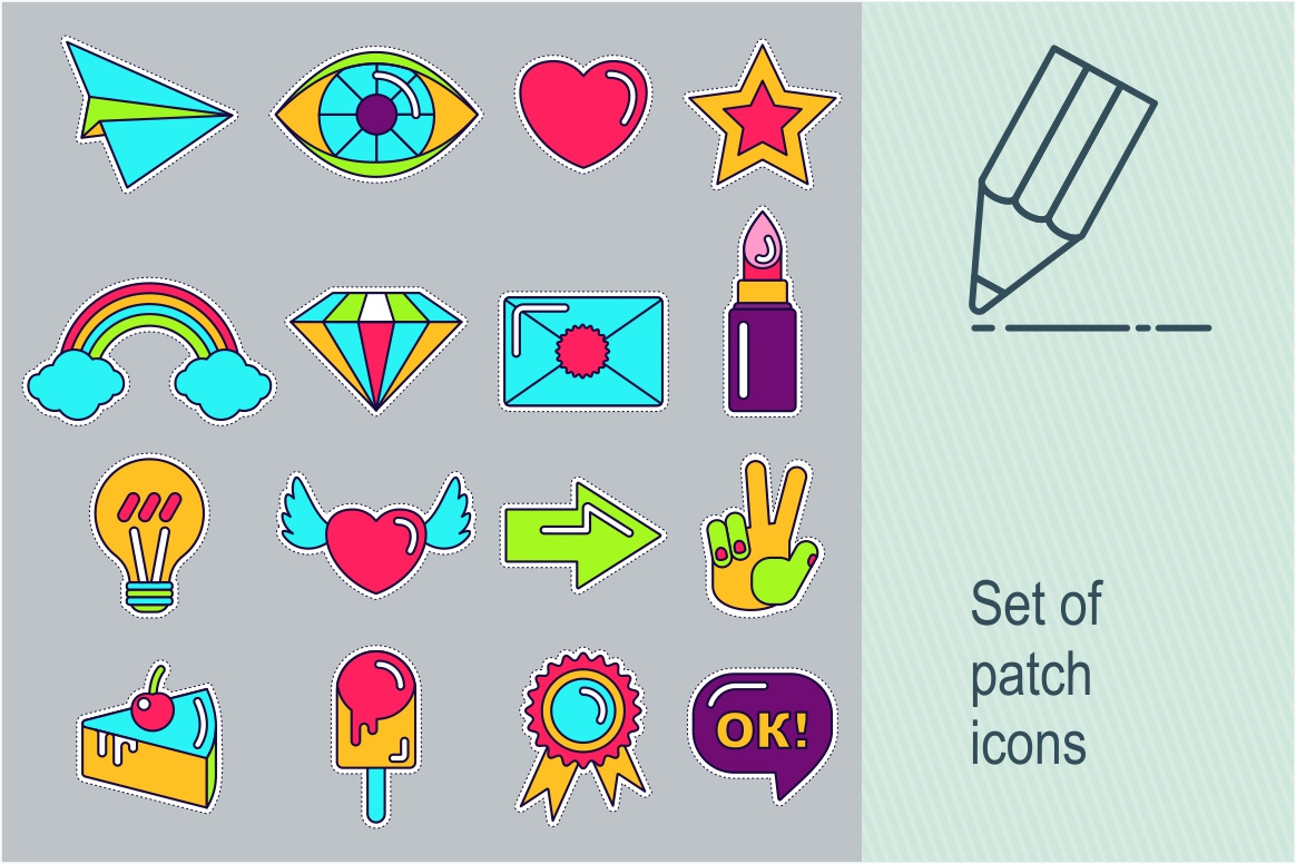 Set of patch icons, an Icon by Quarta